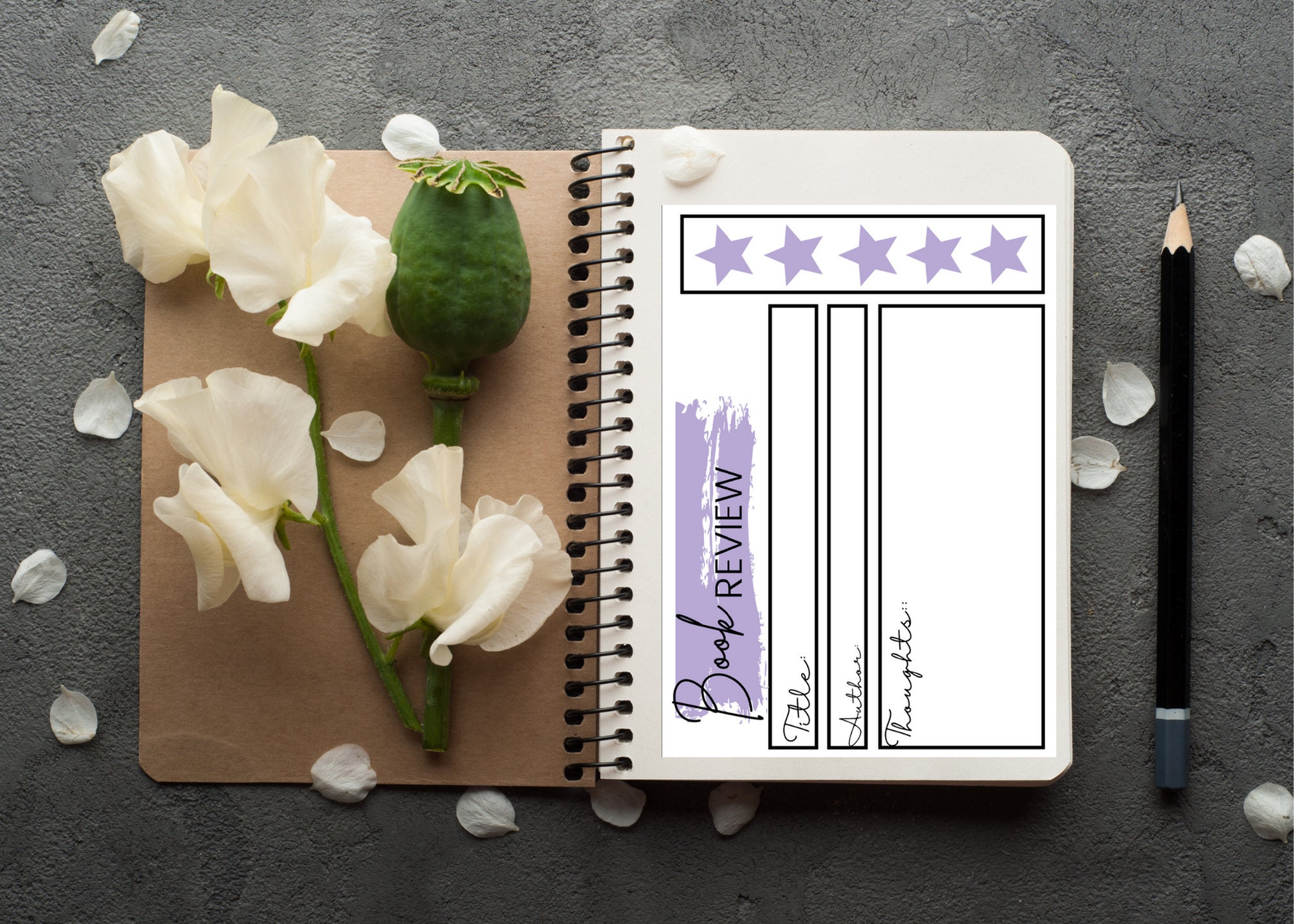 Printable Book Review Cards Digital Download - Etsy