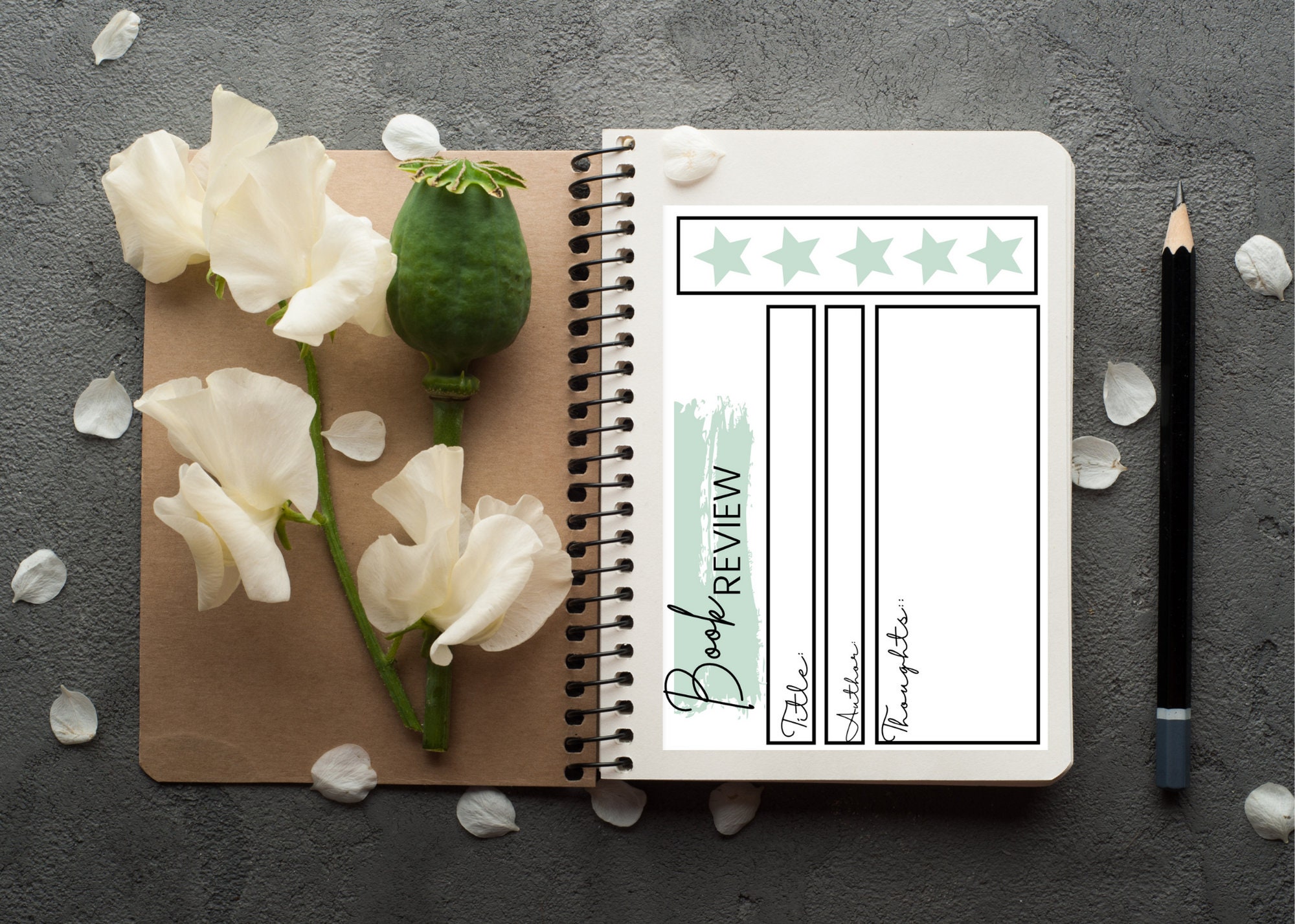 Printable Book Review Cards Digital Download - Etsy