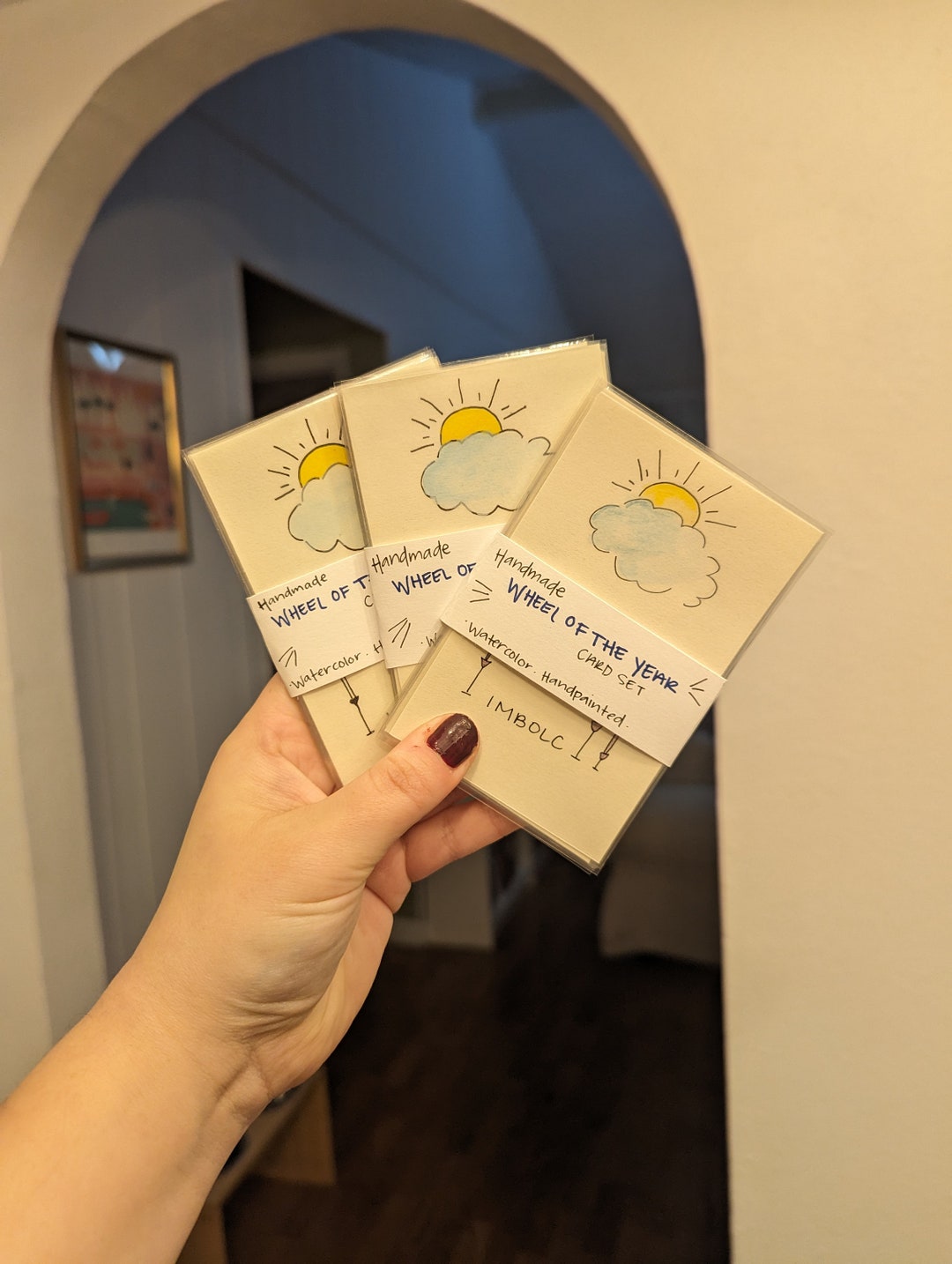 Wheel of the Year Card Set, Handmade Altar Card Set - Etsy