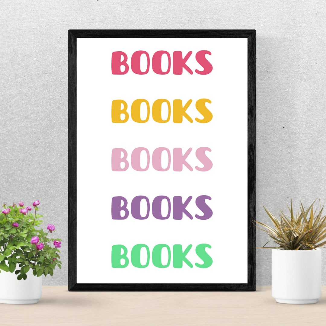 Retro Bücher Kunstdruck, druckbare Buch Poster, Bibliothek Kunst, Vintage Buch Poster - Etsy.de