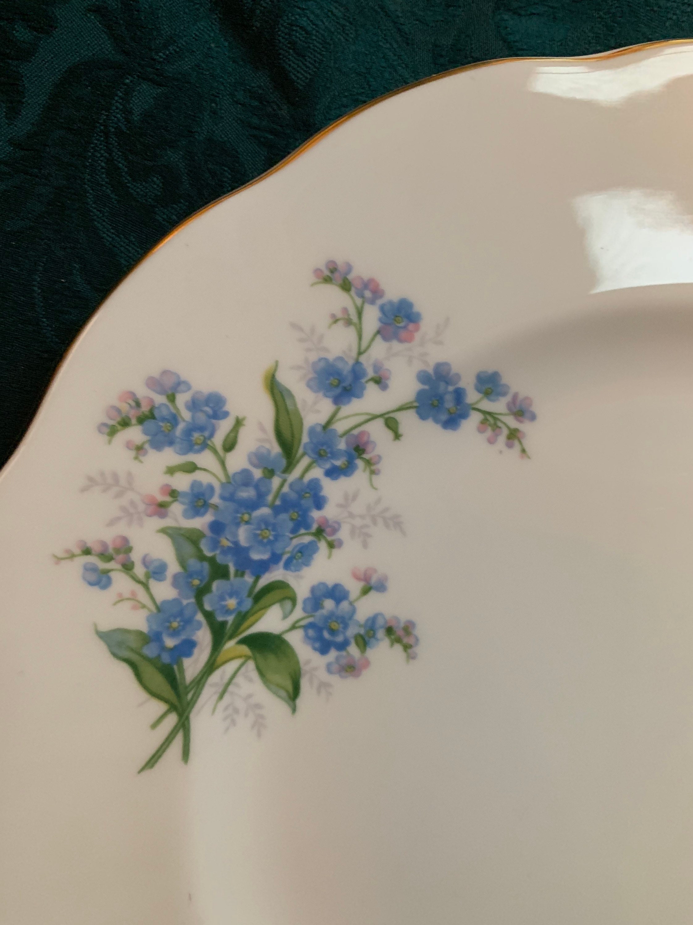 Vintage Royal Albert Forget Me Not Dinner Plates 10 3/8 | Etsy