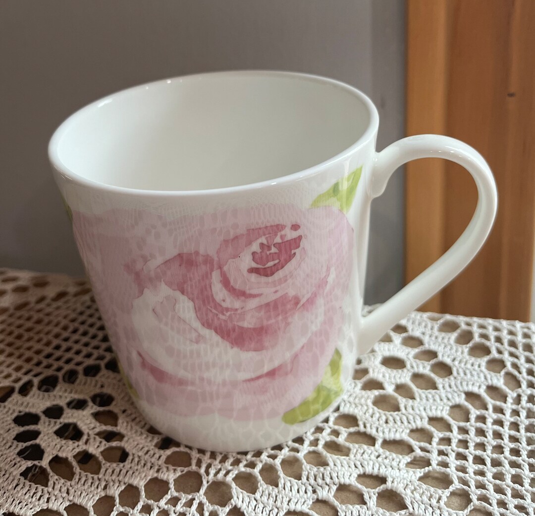 Vintage Cabbage Rose of England Fine Bone China Mug - Etsy