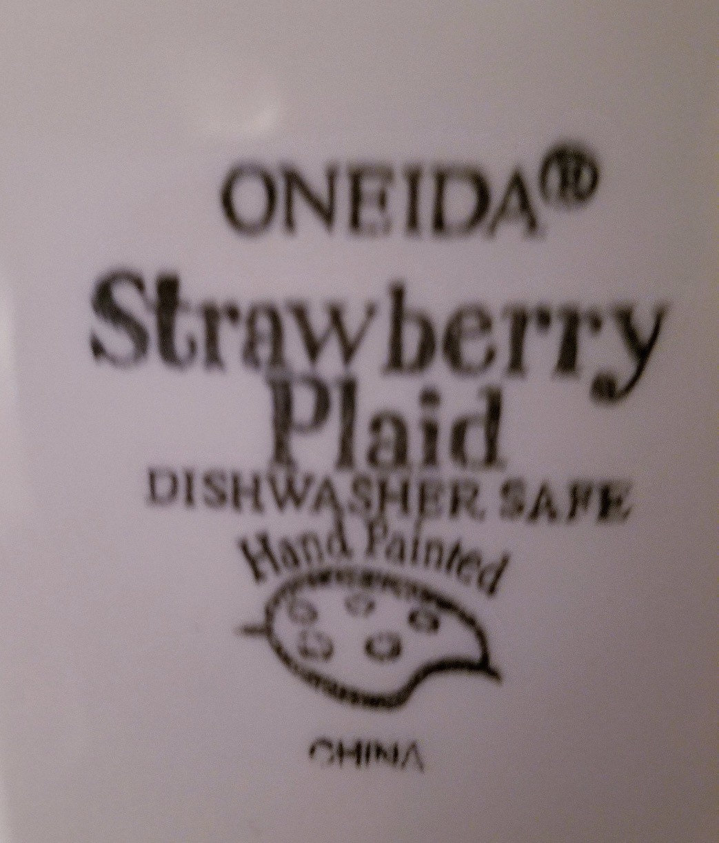 Oneida Strawberry Plaid Dinner Plates Set of Eleven - Etsy