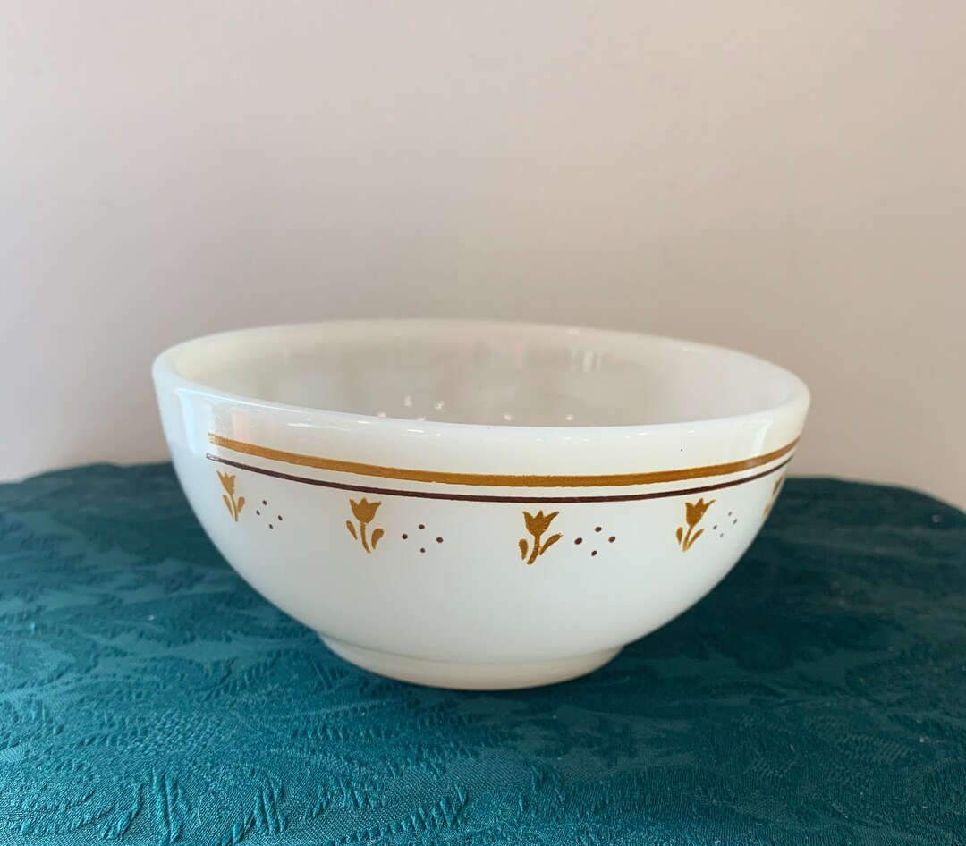 Termocrisa Bowl With Gold Tulip Pattern - Etsy