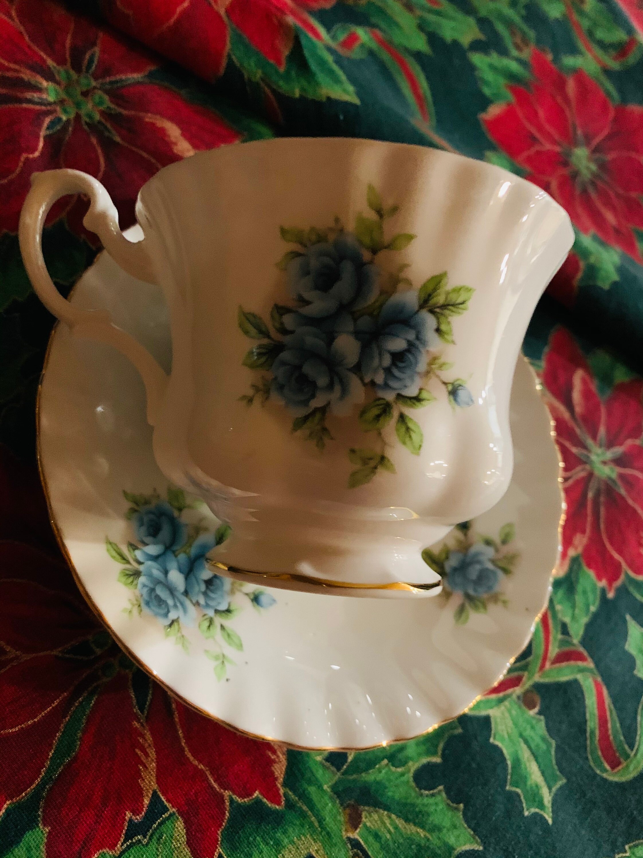 Rare Royal Albert Blue Rose Cup and Saucer - Etsy Canada