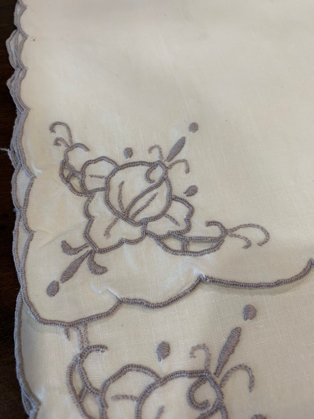 Vintage Embroidered Cutwork Table Napkins Set of 5 - Etsy