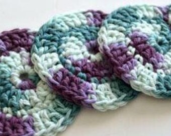 Pastel Rainbow Face Scrubby, Crochet Face Scrubbies, Face Cloths, 100% ...