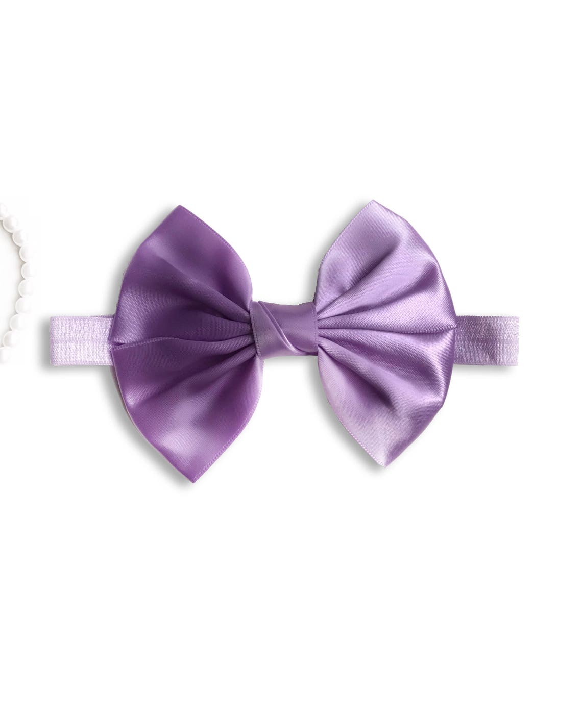 Baby Girl Toddler Headband Satin Bow Ribbon Hair Accessory (lavender ...