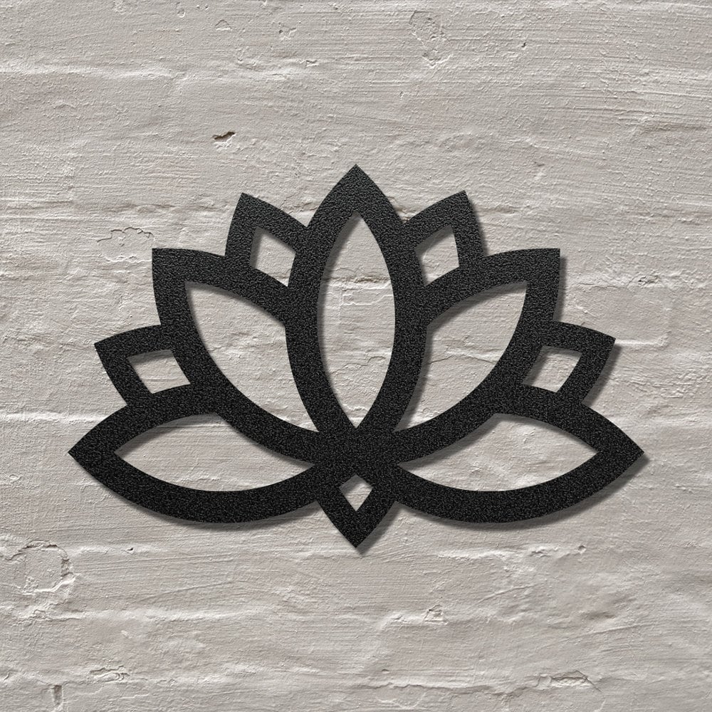Lotus Wall Art Minimalist Lotus Flower Decor Custom Metal | Etsy