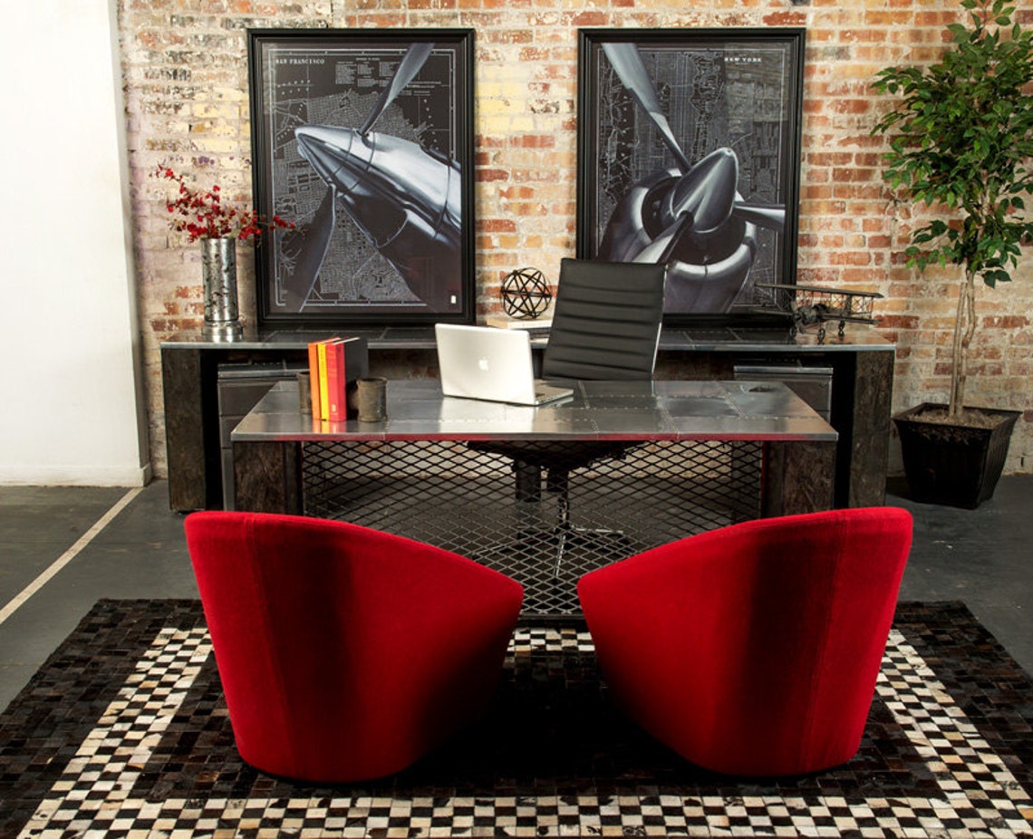 Urban-industrial Executive Desk | Etsy