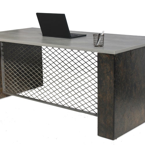 Urban-industrial Executive Desk - Etsy