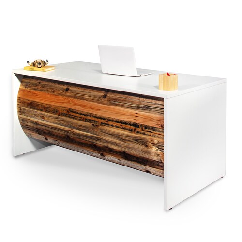 Barrel Front Desk Stainless Steel - Etsy