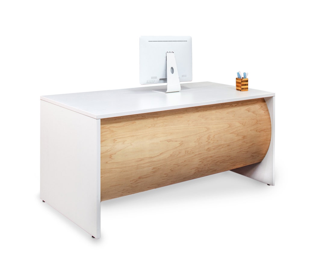 Barrel Front Desk - Maple - Etsy