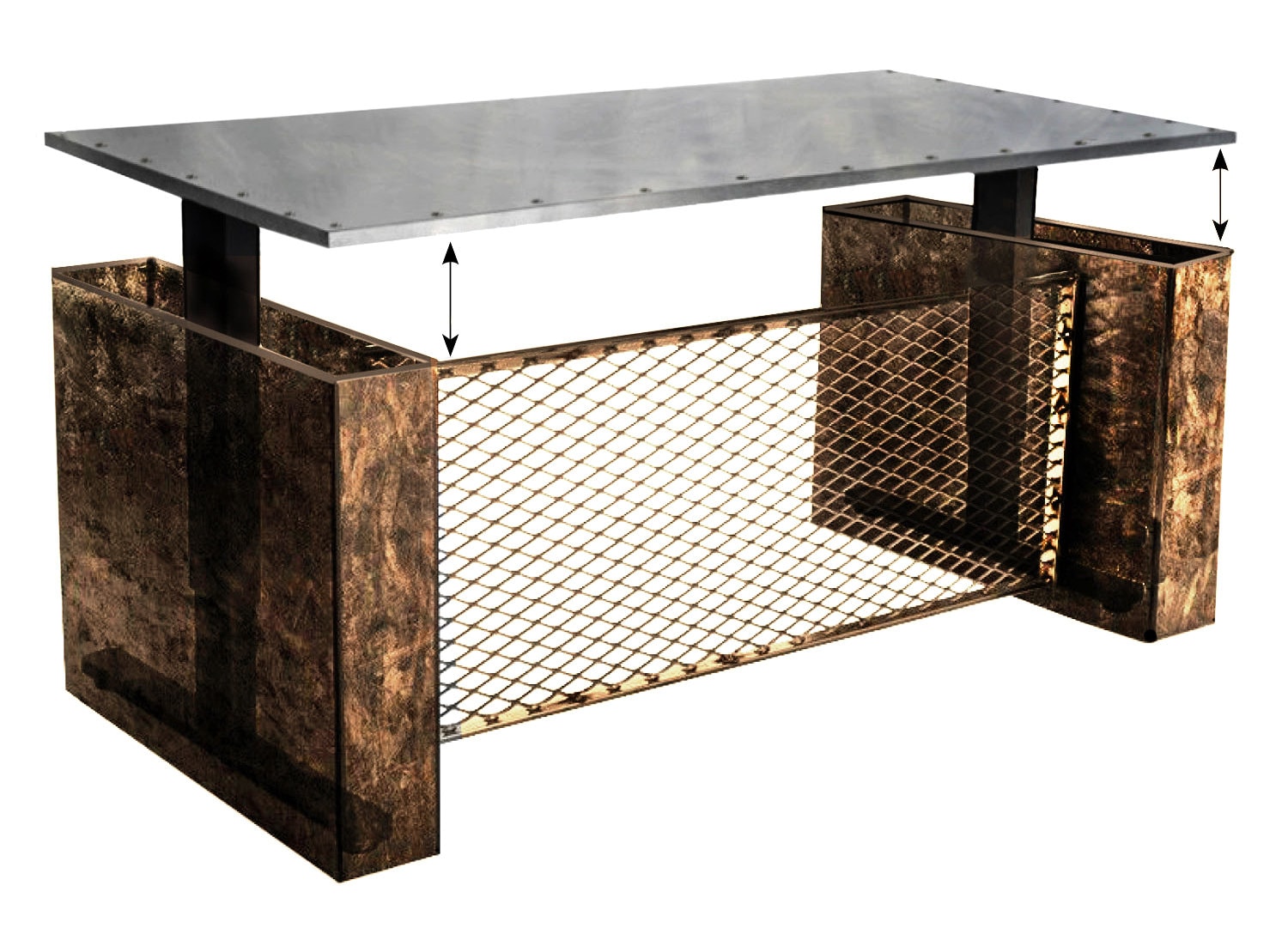 Sit/stand Metal/aviator Executive Desk - Etsy