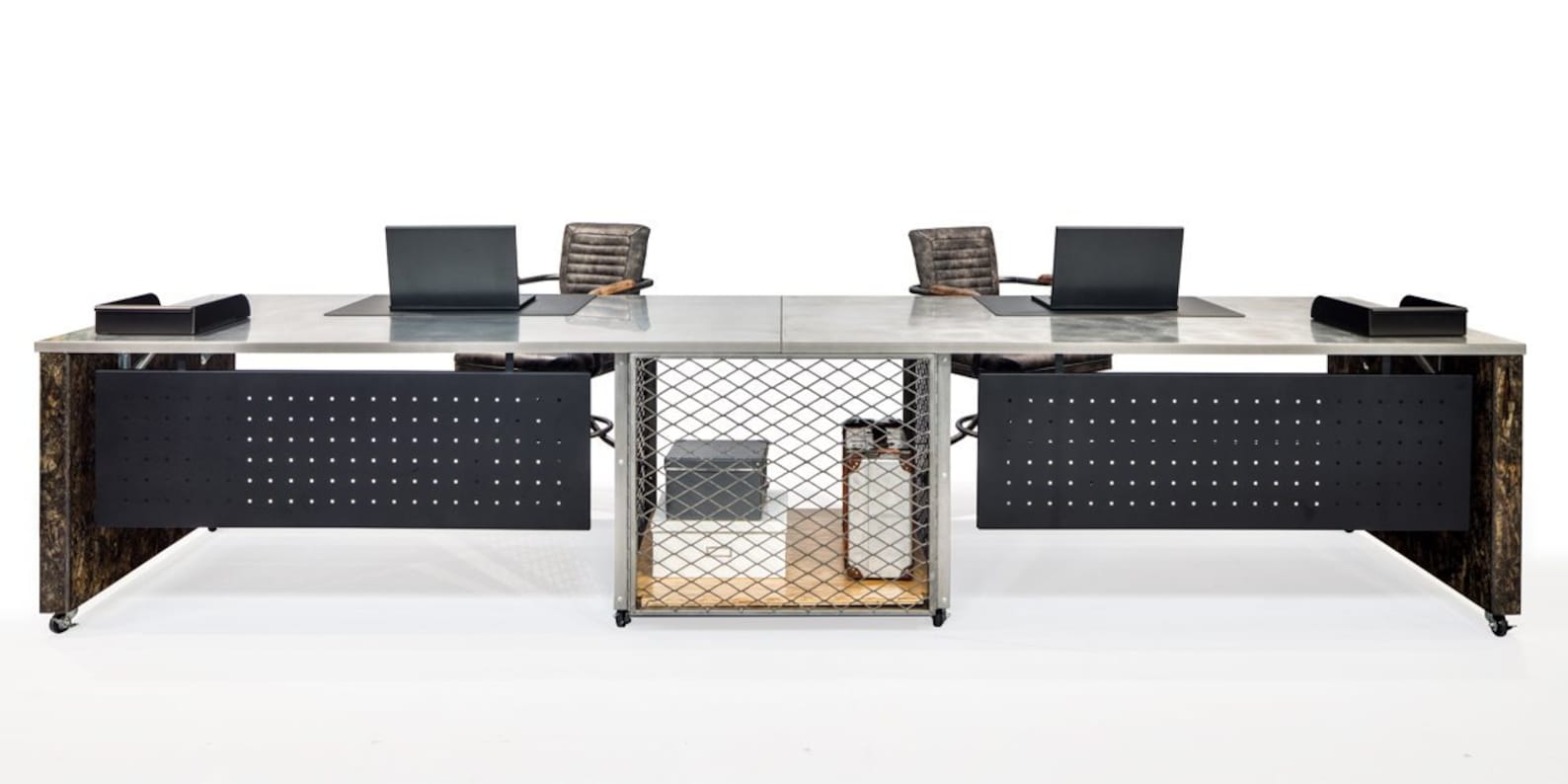 Industrial 2 Pack Desks With Storage - Etsy