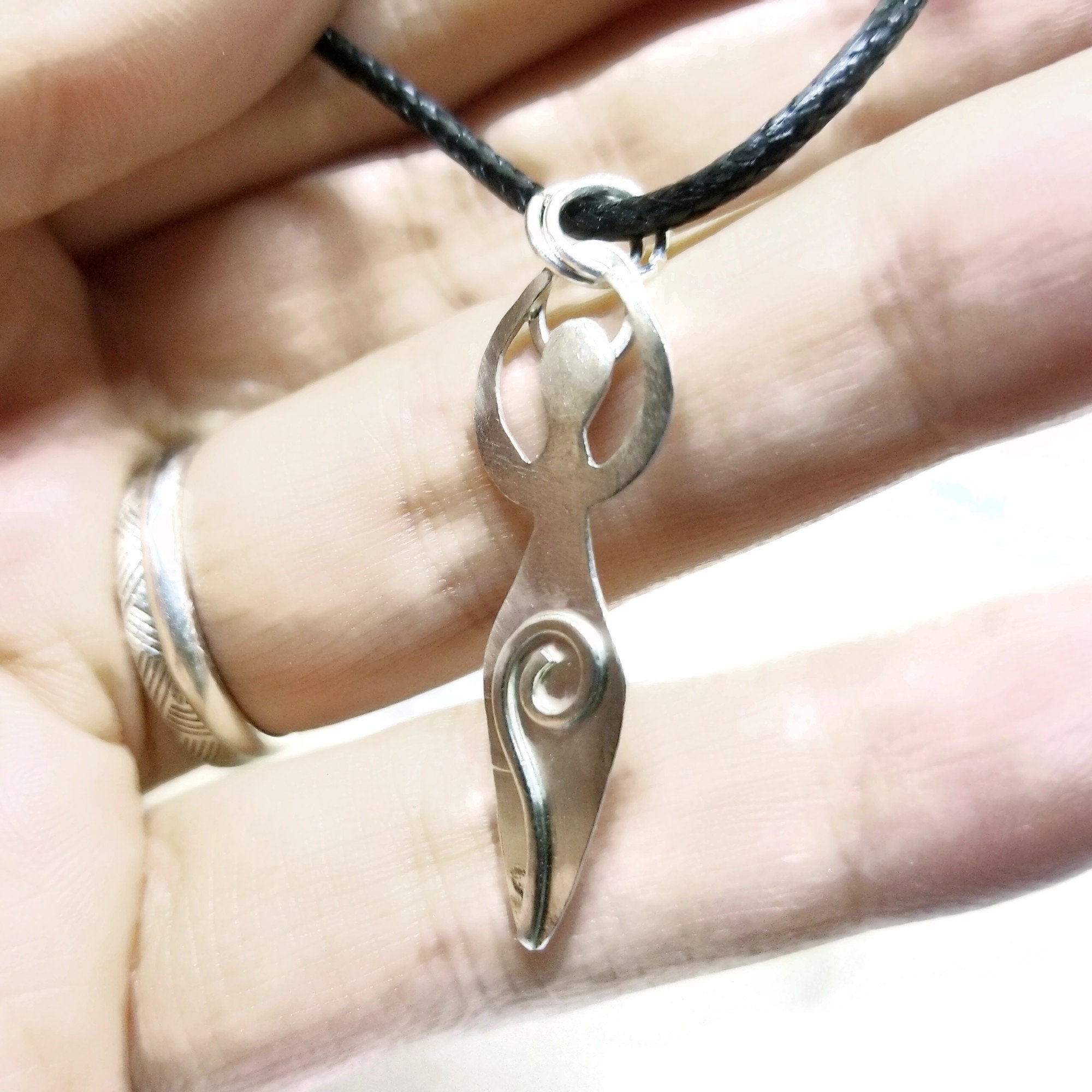 Sterling Silver Spiral Goddess Pendant One of a Kind Goddess | Etsy