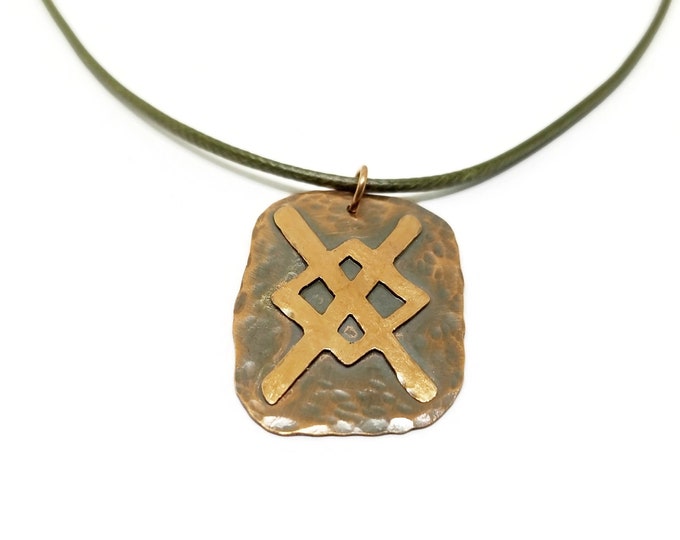 Norse Protection Bind Rune Pendant, One of a Kind Gift, Ready to Ship ...