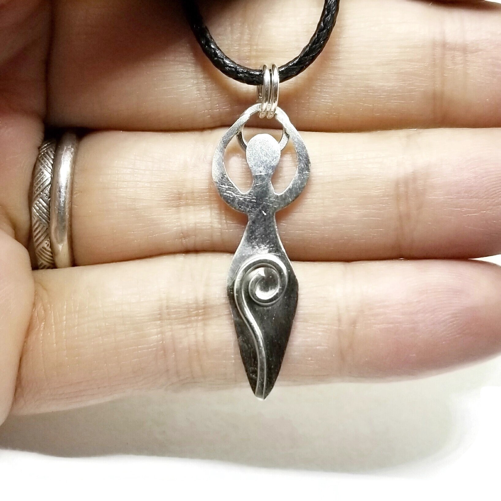 Sterling Silver Spiral Goddess Pendant One of a Kind Goddess | Etsy