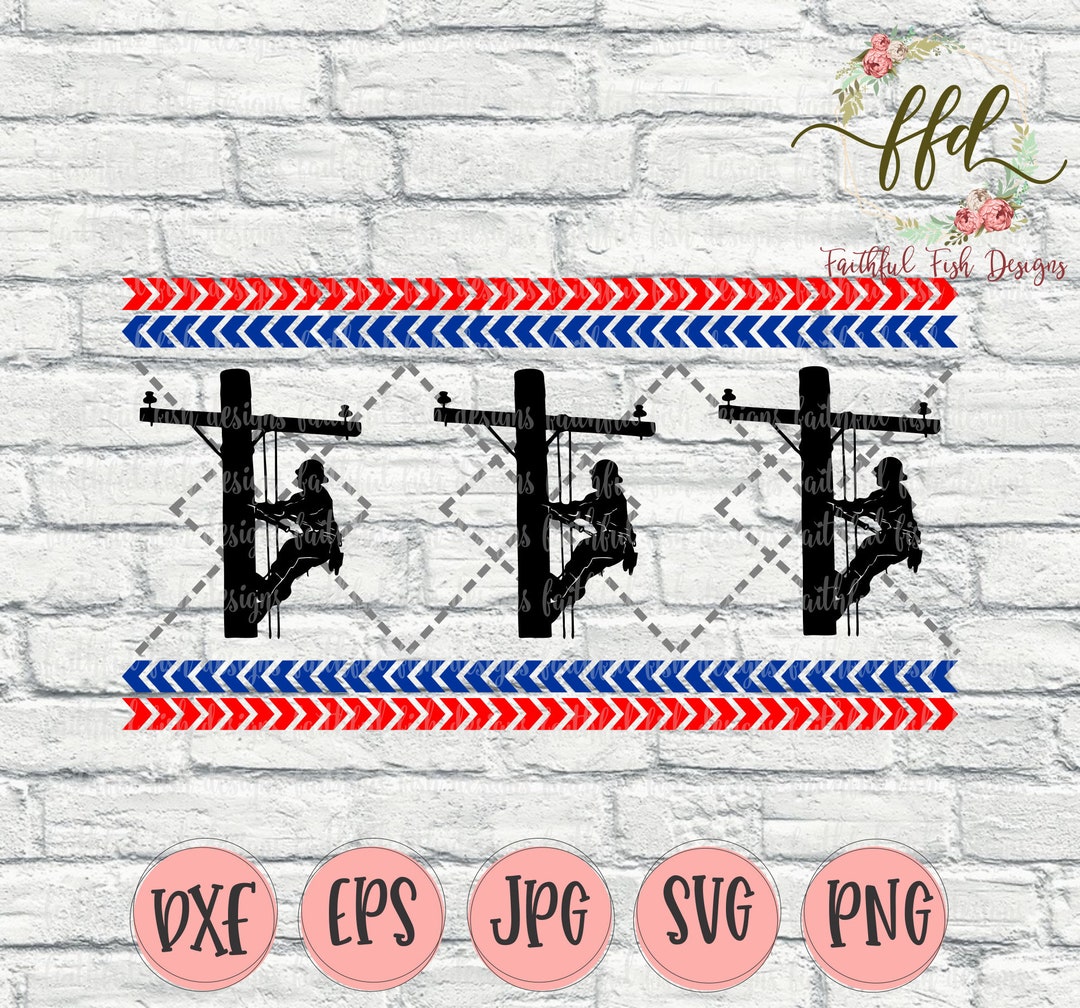 Lineman Faux Smock, Lineman Design, Lineman Sublimation Print, Support ...