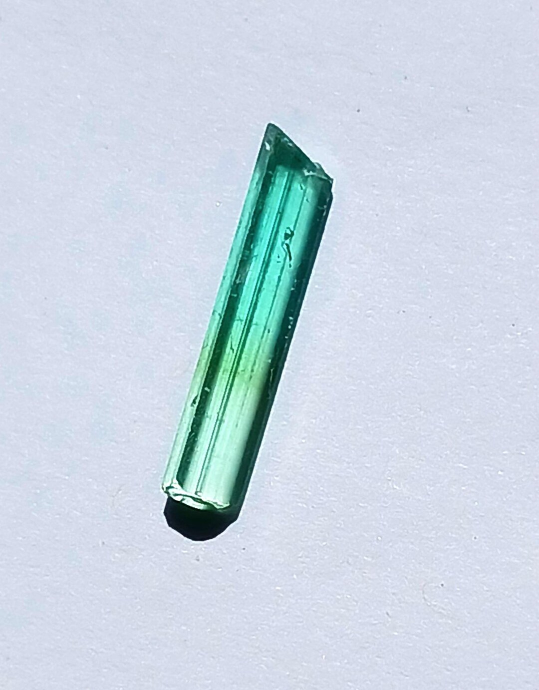 Tri Color Sea Blue Green Tourmaline 2.02 Ct Rough Facet Grade Pencil ...