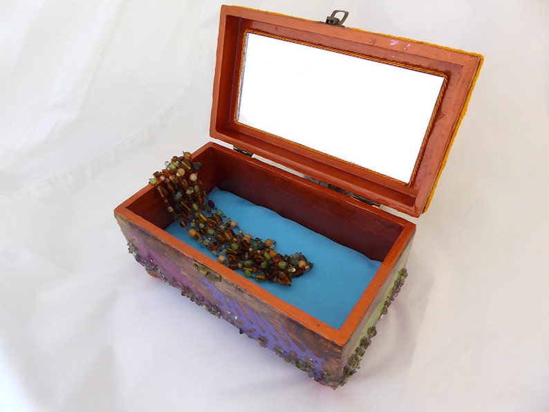 Decorative Wood Box, Handcrafted Wood Jewelry Box, Unique Keepsake Wood ...