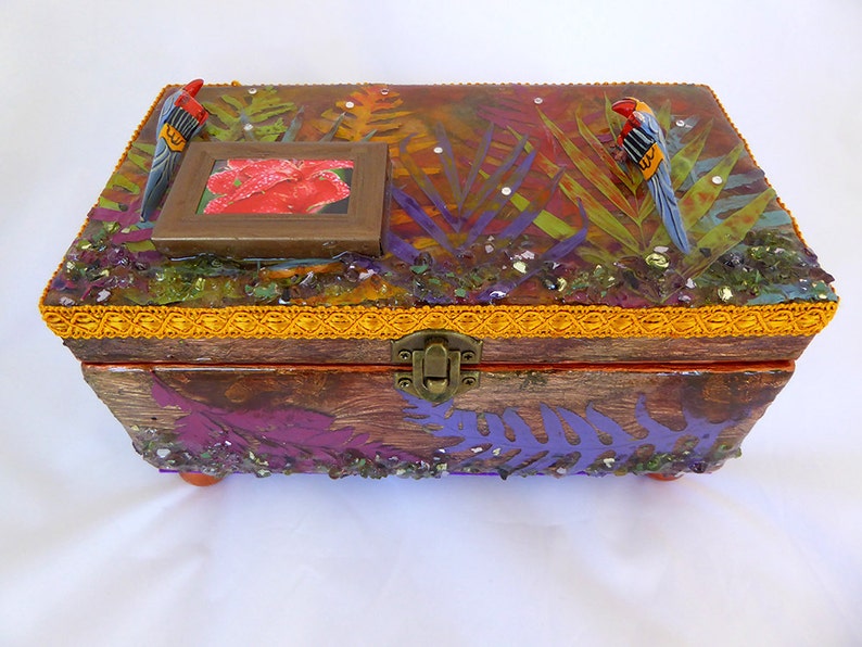 Decorative Wood Box, Handcrafted Wood Jewelry Box, Unique Keepsake Wood ...