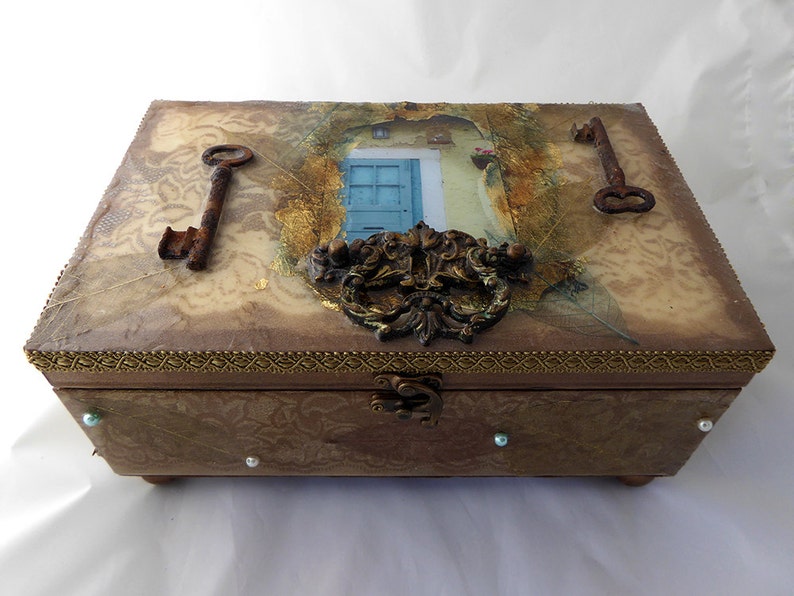 Decorative Wood Box, Wood Jewelry Box, Handcrafted Wood Box, Unique ...