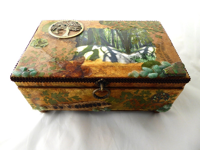 Decorative Wood Box, Wood Jewelry Box, Handcrafted Wood Box, Unique ...