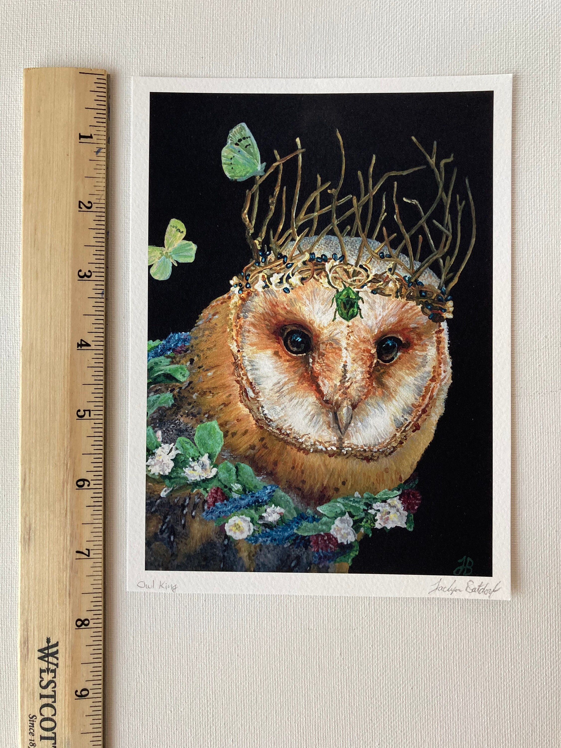 Fantasy Owl Print Owl Painting Print Fantasy Animal Print - Etsy