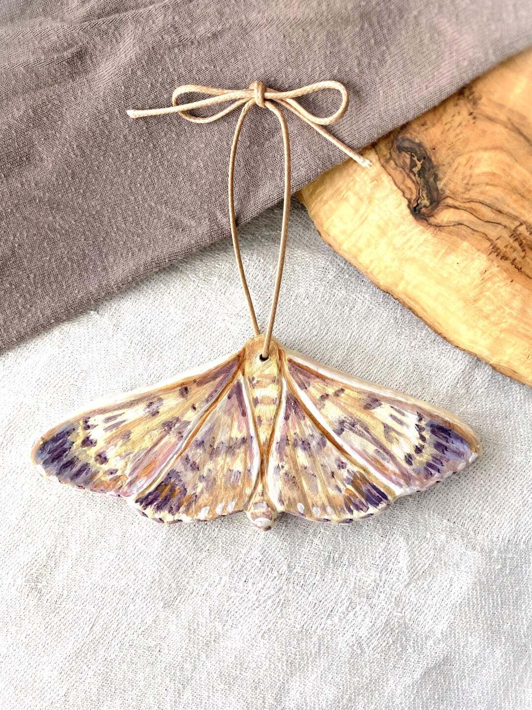 Painted Clay Moth Christmas Ornament and Wall Hanging - Etsy