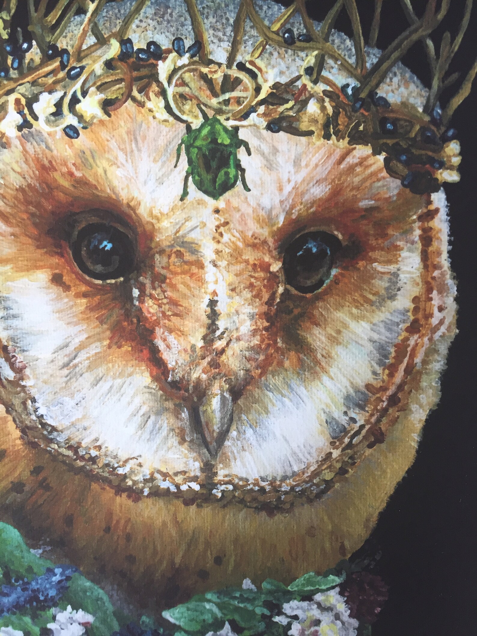 Fantasy Owl Print Owl Painting Print Fantasy Animal Print - Etsy