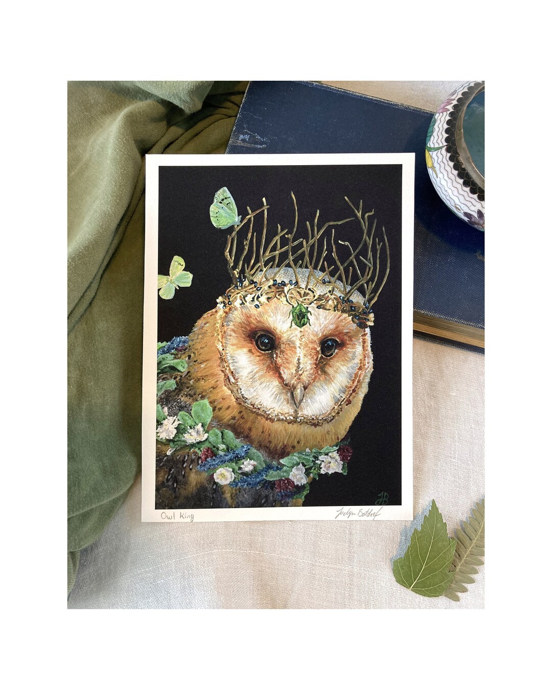 Fantasy Owl Print, Owl Painting Print, Fantasy Animal Print, Owl Wall ...