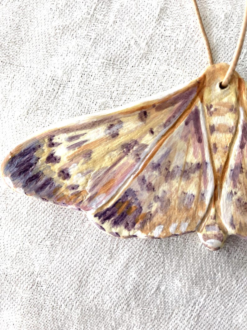 Painted Clay Moth Christmas Ornament and Wall Hanging - Etsy
