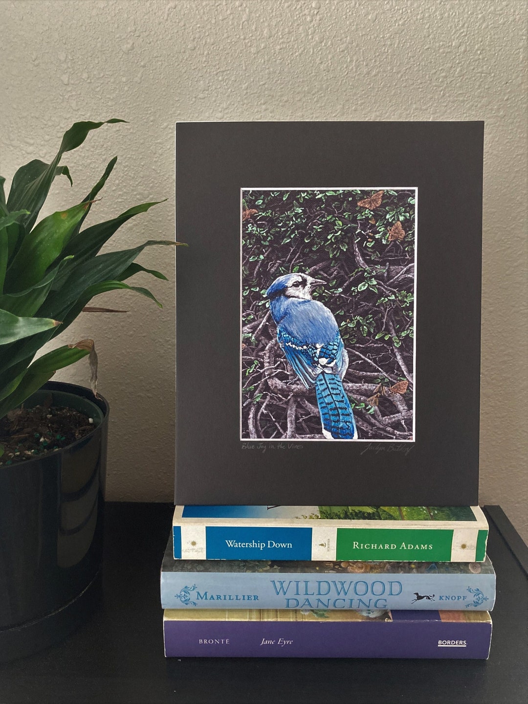Blue Jay Print, Blue Bird Decor, Bird Painting Print, Giclee Art Print ...