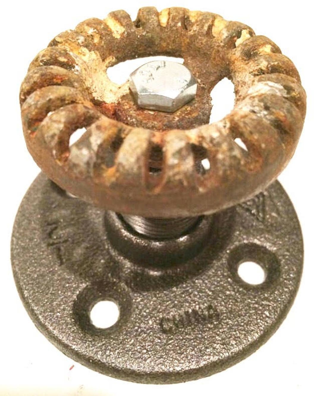 Industrial Pipe Wall Hook And/or Curtain Tie Back With Rustic Faucet ...