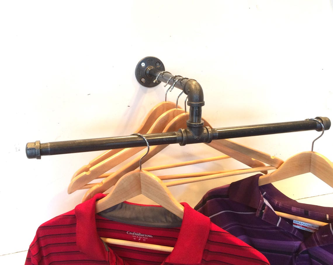 20 Urban Industrial Pipe Wall Rack Clothing Rack - Etsy