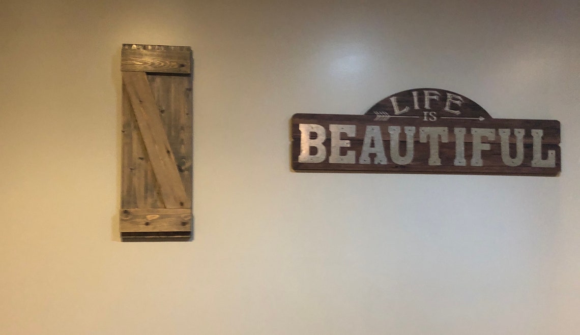 Farmhouse Shutters Barn Style Rustic Shutters set 2 | Etsy