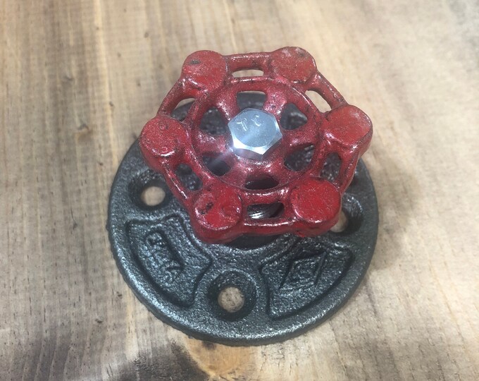 Industrial Pipe Wall Hook And/or Curtain Tie Back With Rustic Red ...