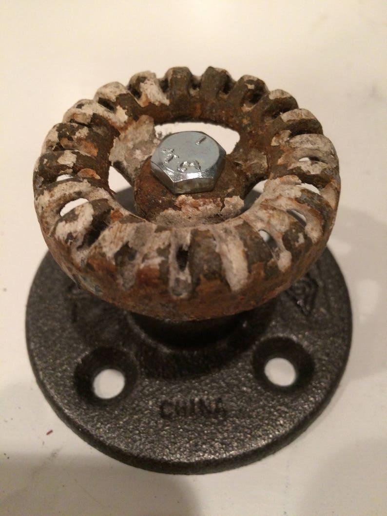 Industrial Pipe Wall Hook And/or Curtain Tie Back With Rustic - Etsy