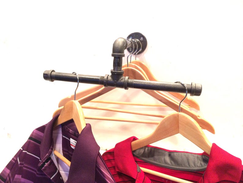 12 Urban Industrial Pipe Wall Rack Clothing Rack - Etsy