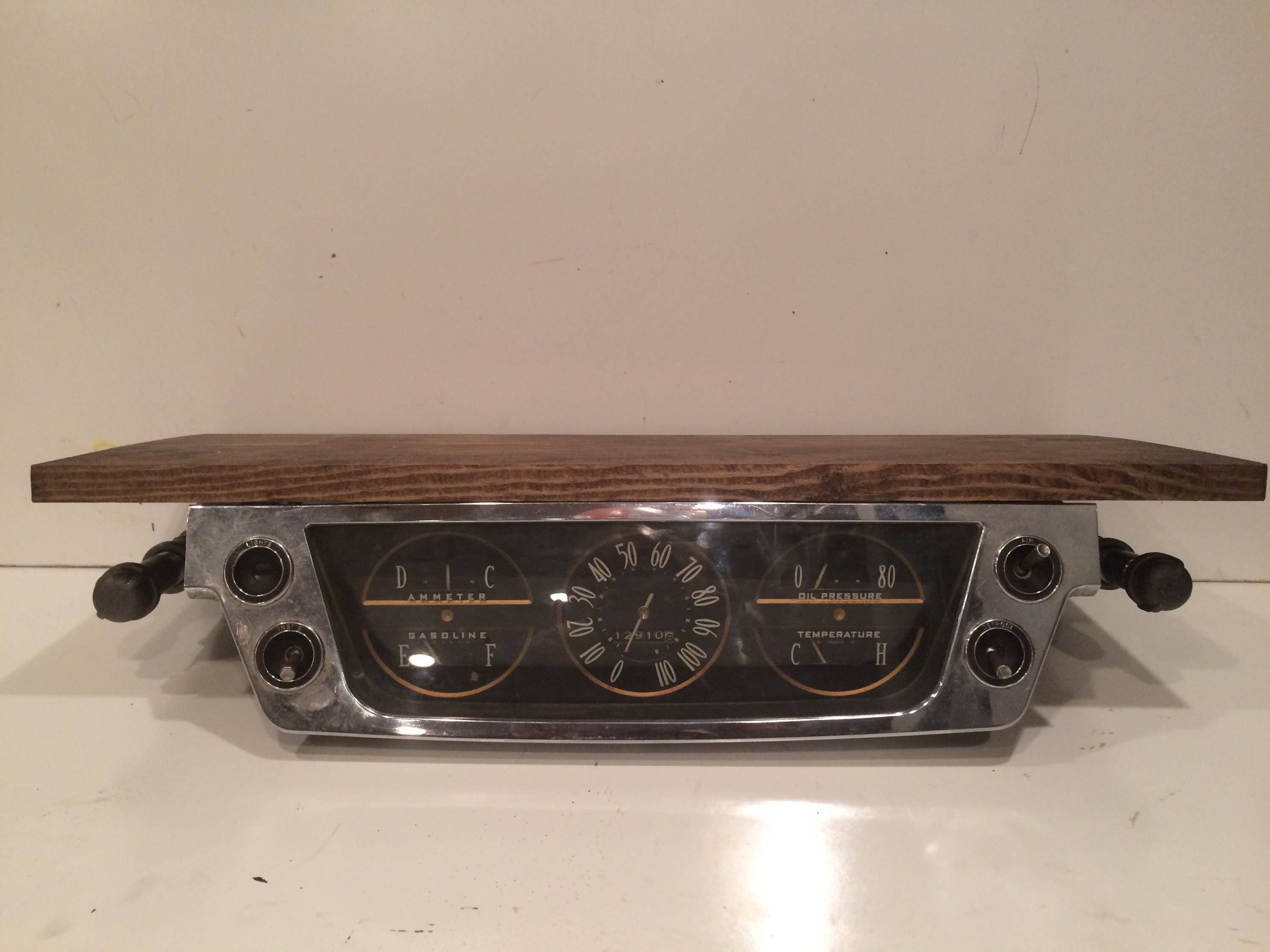 Vintage Car Dash made into 24 Industrial Pipe shelf 1X10 WOOD (Pick ...