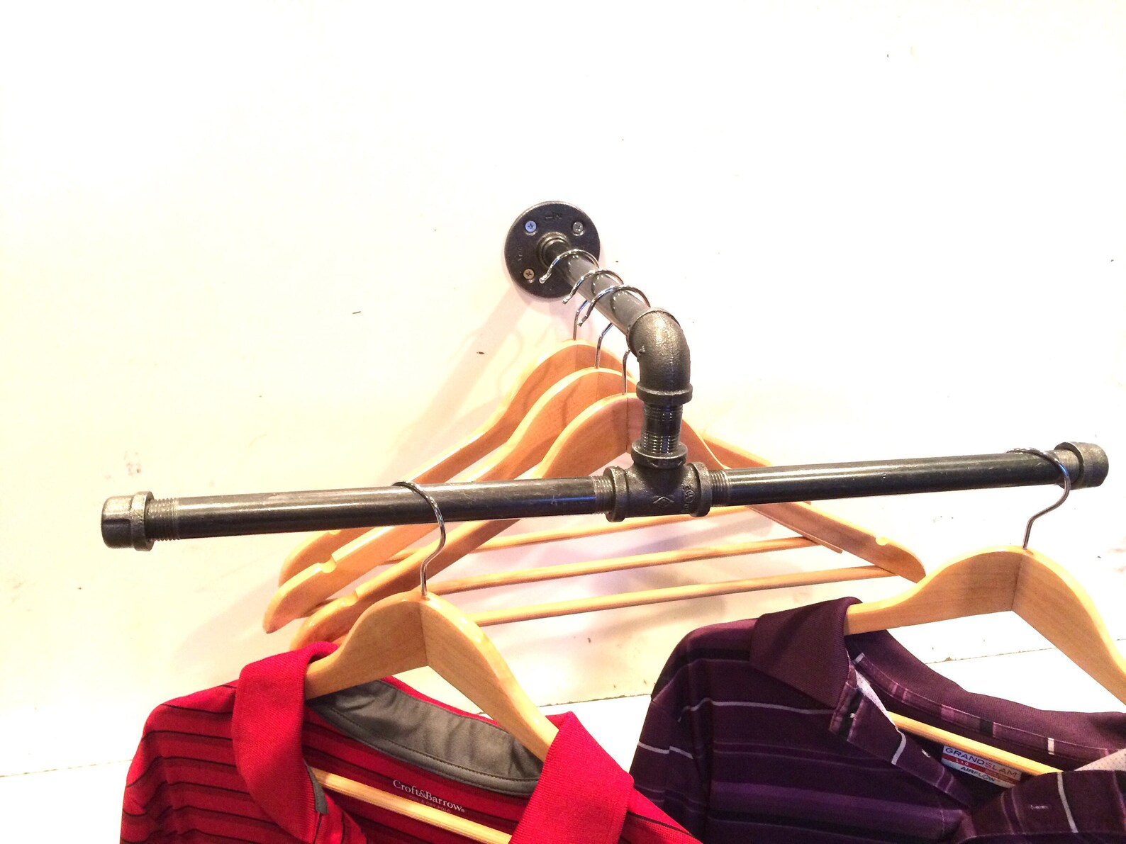 20 Urban Industrial Pipe Wall Rack Clothing Rack - Etsy