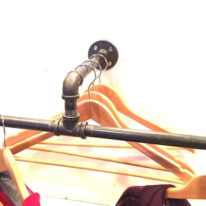 20" Urban Industrial Pipe Wall Rack -- Clothing Rack, Closet ...