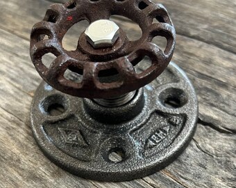 Industrial Pipe Wall Hook And/or Curtain Tie Back With Rustic | Etsy