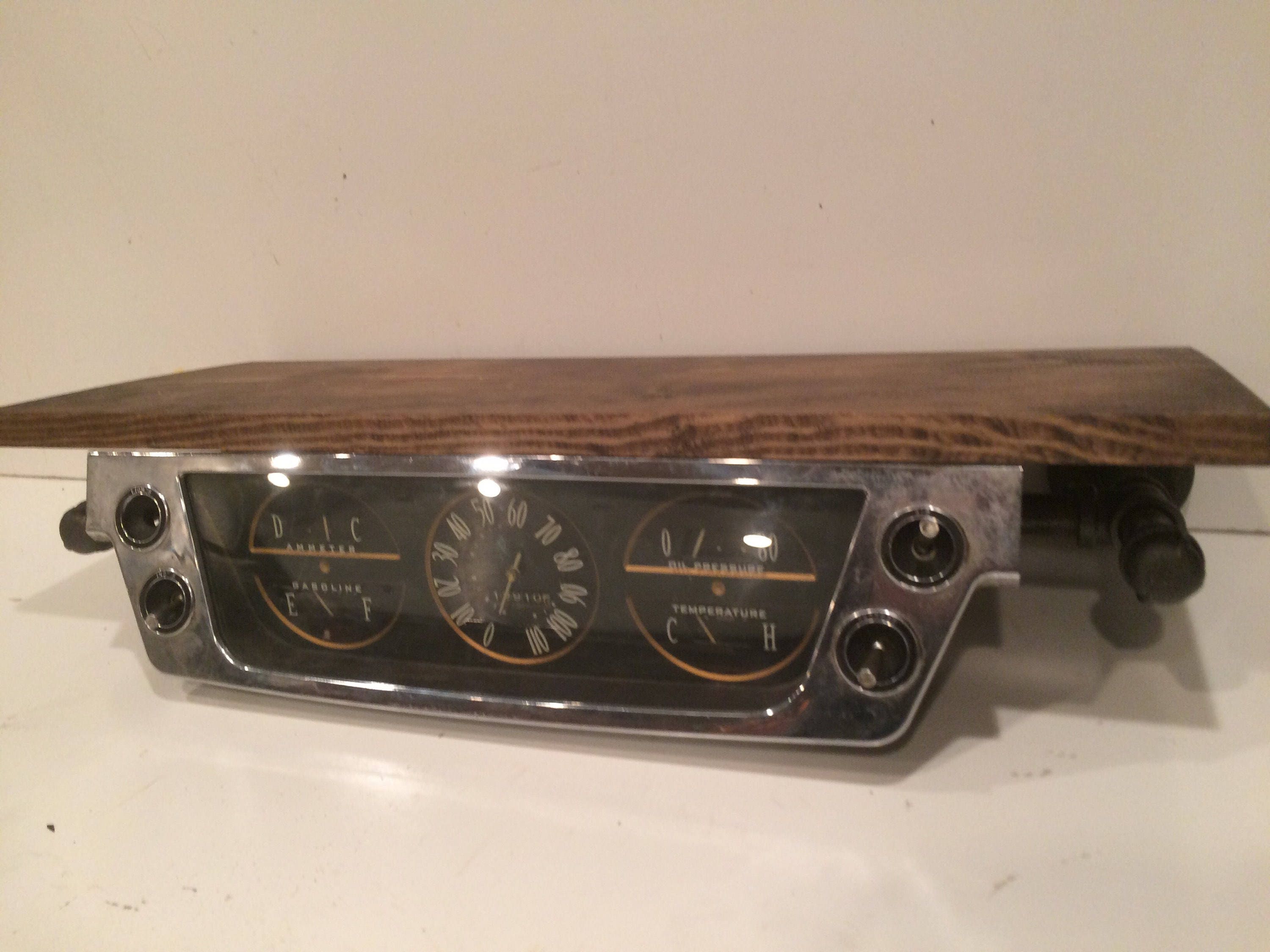Vintage Car Dash made into 24 Industrial Pipe shelf 1X10 WOOD (Pick ...