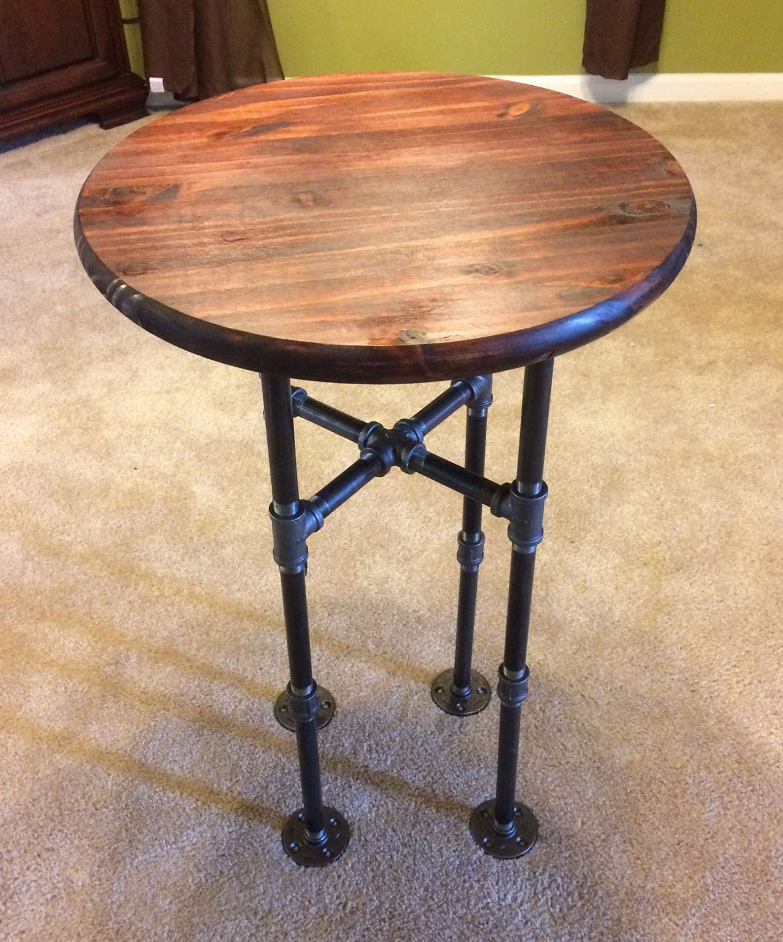 Urban Industrial 18 or 24 Round Pipe Table PICK - Etsy