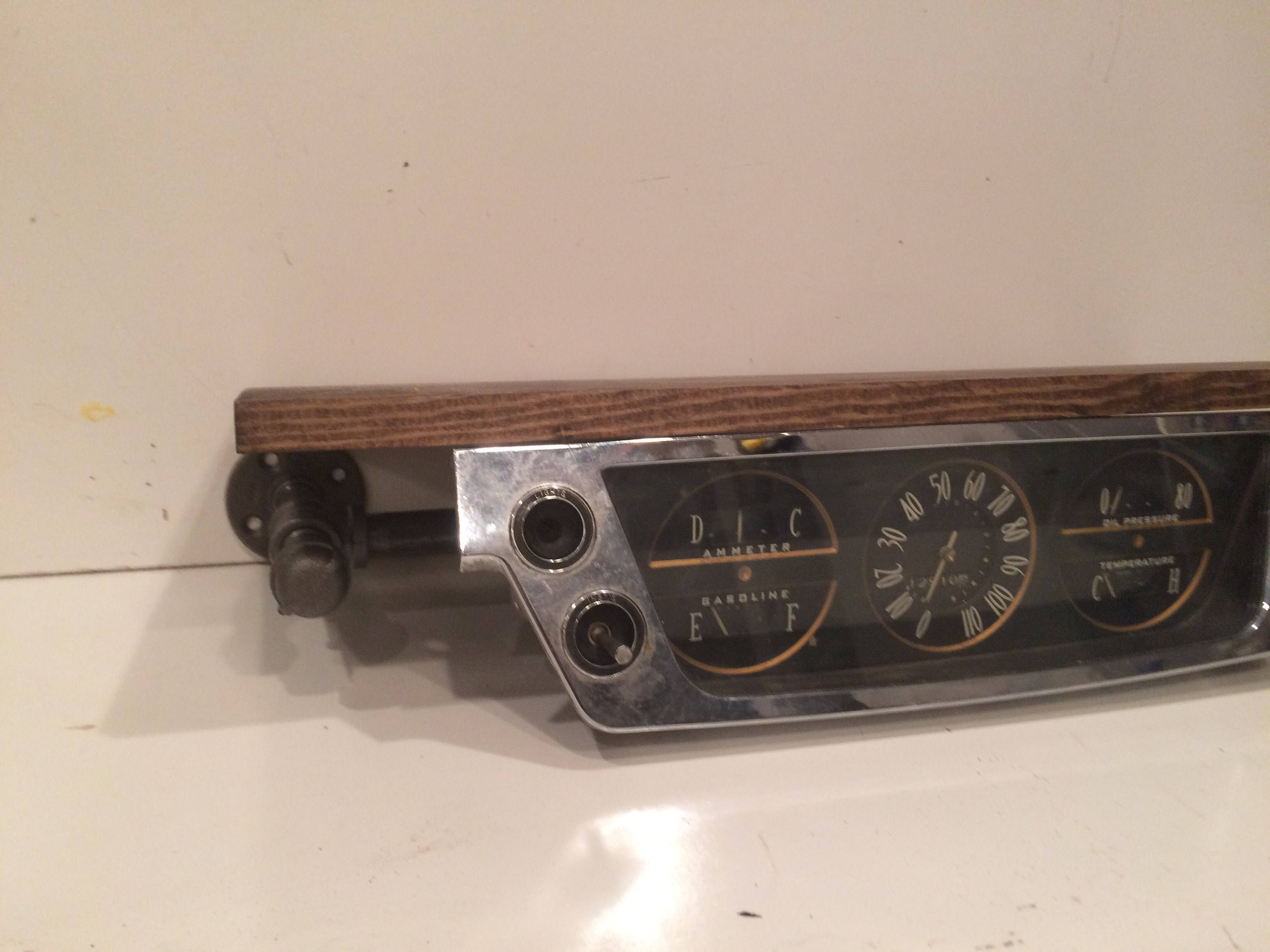 Vintage Car Dash made into 24 Industrial Pipe shelf 1X10 WOOD (Pick ...