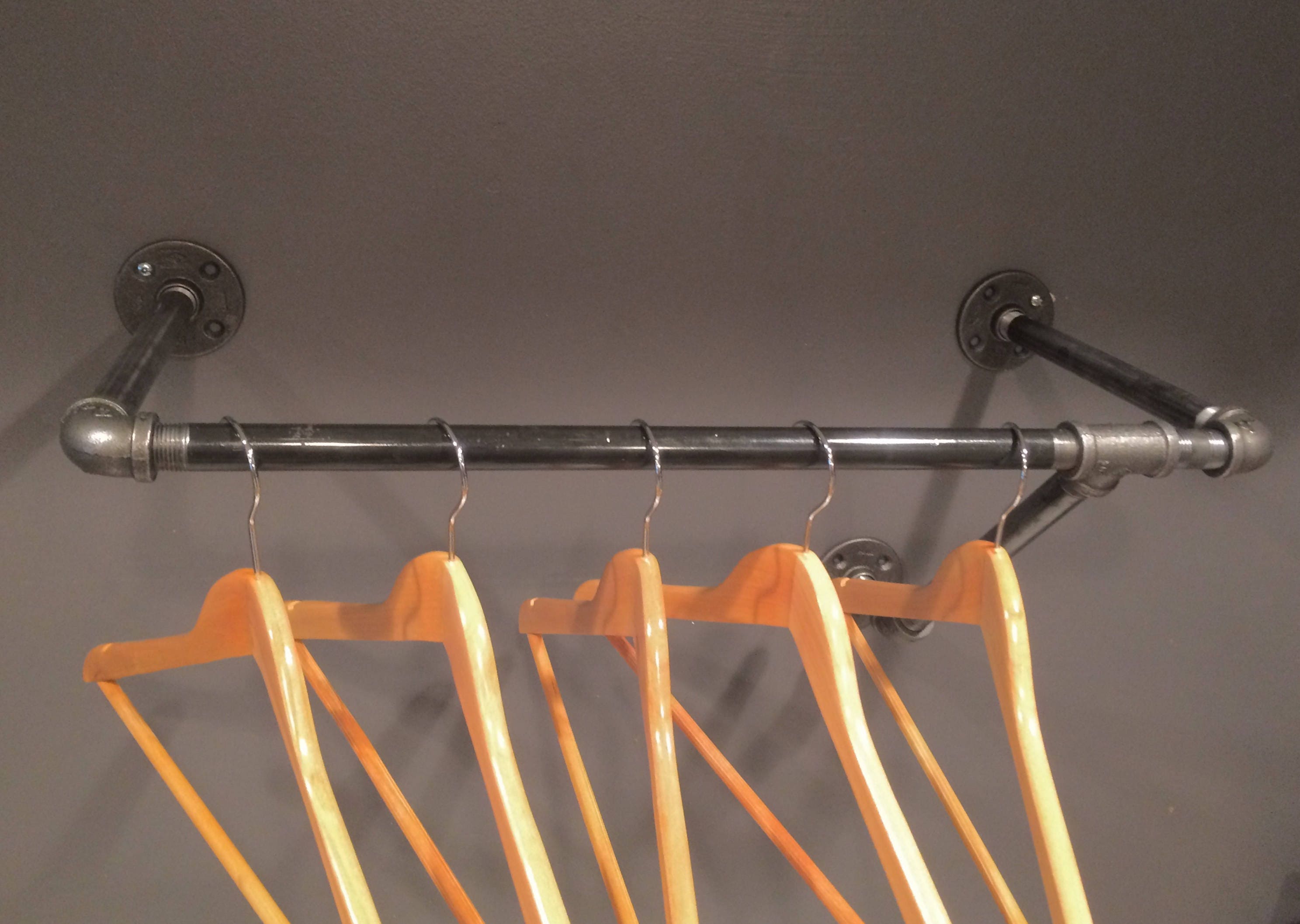 Urban Industrial Pipe Wall Rack Sizes 12 18 24 Clothing Rack Urban Industrial Pipe Wall Rack Sizes 12 18 24 Clothing Rack