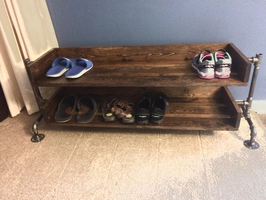 Industrial Shoe Rack, Shoe Storage, Shoe Rack, Entryway Shoe Organizer ...