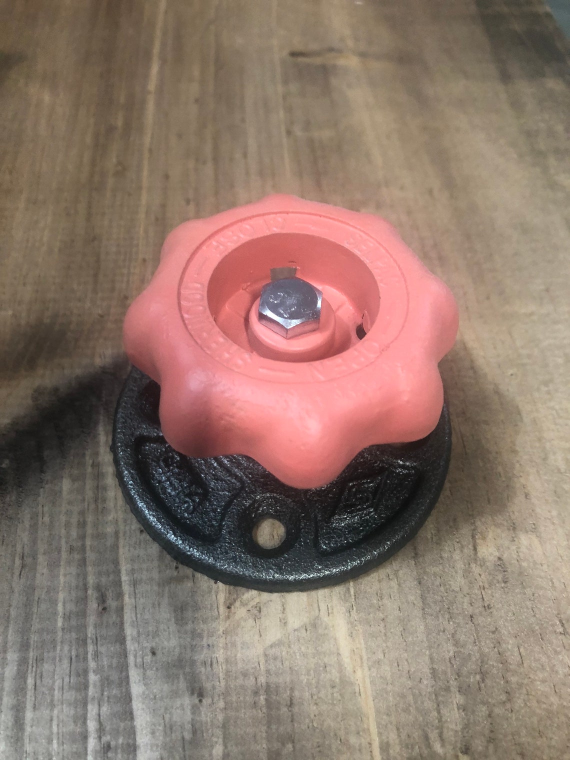 Industrial Pipe Wall Hook And/or Curtain Tie Back With Peach Faucet ...